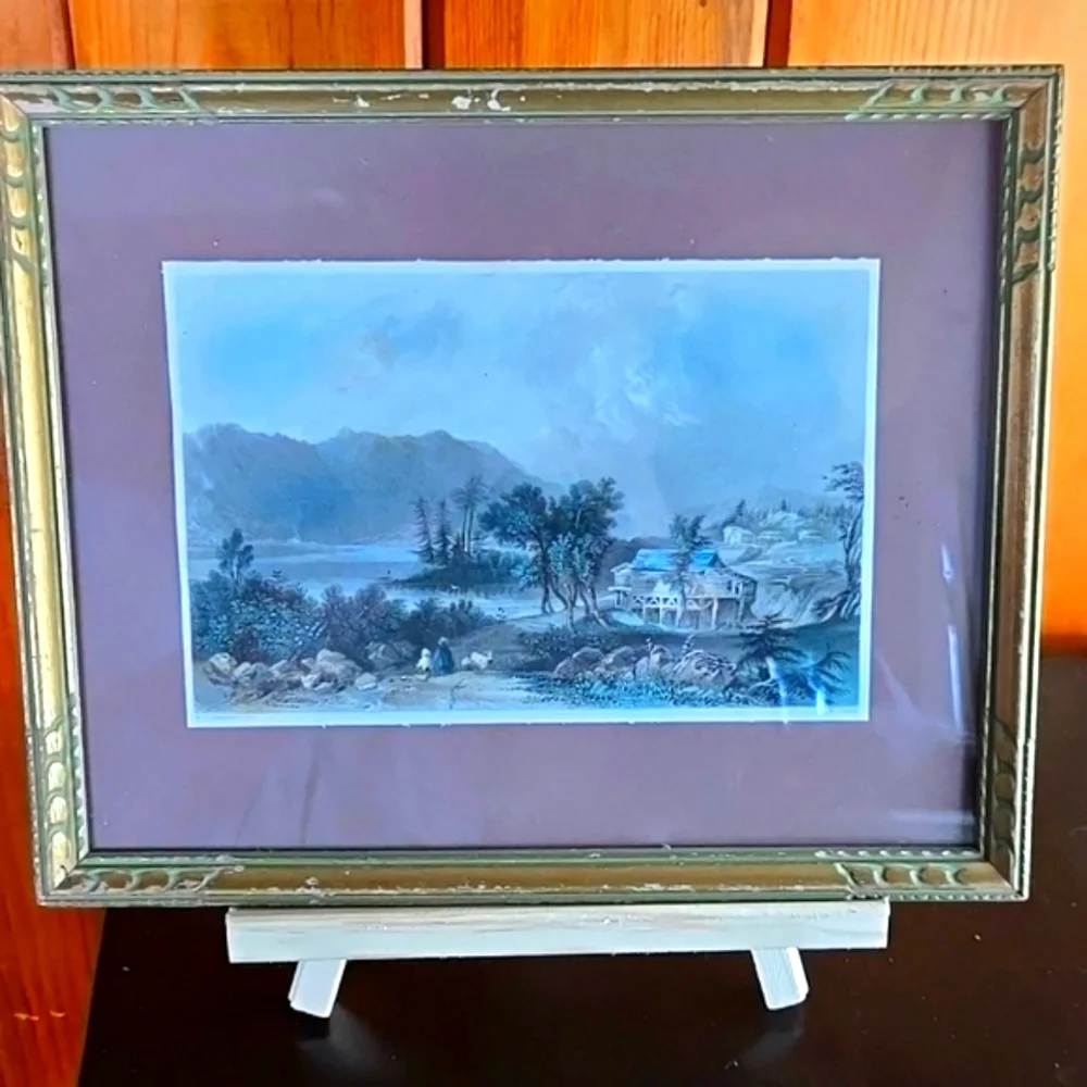 Art | Wh Bartlett Saw Mill And Log Cabins Steel Engraving | Poshmark